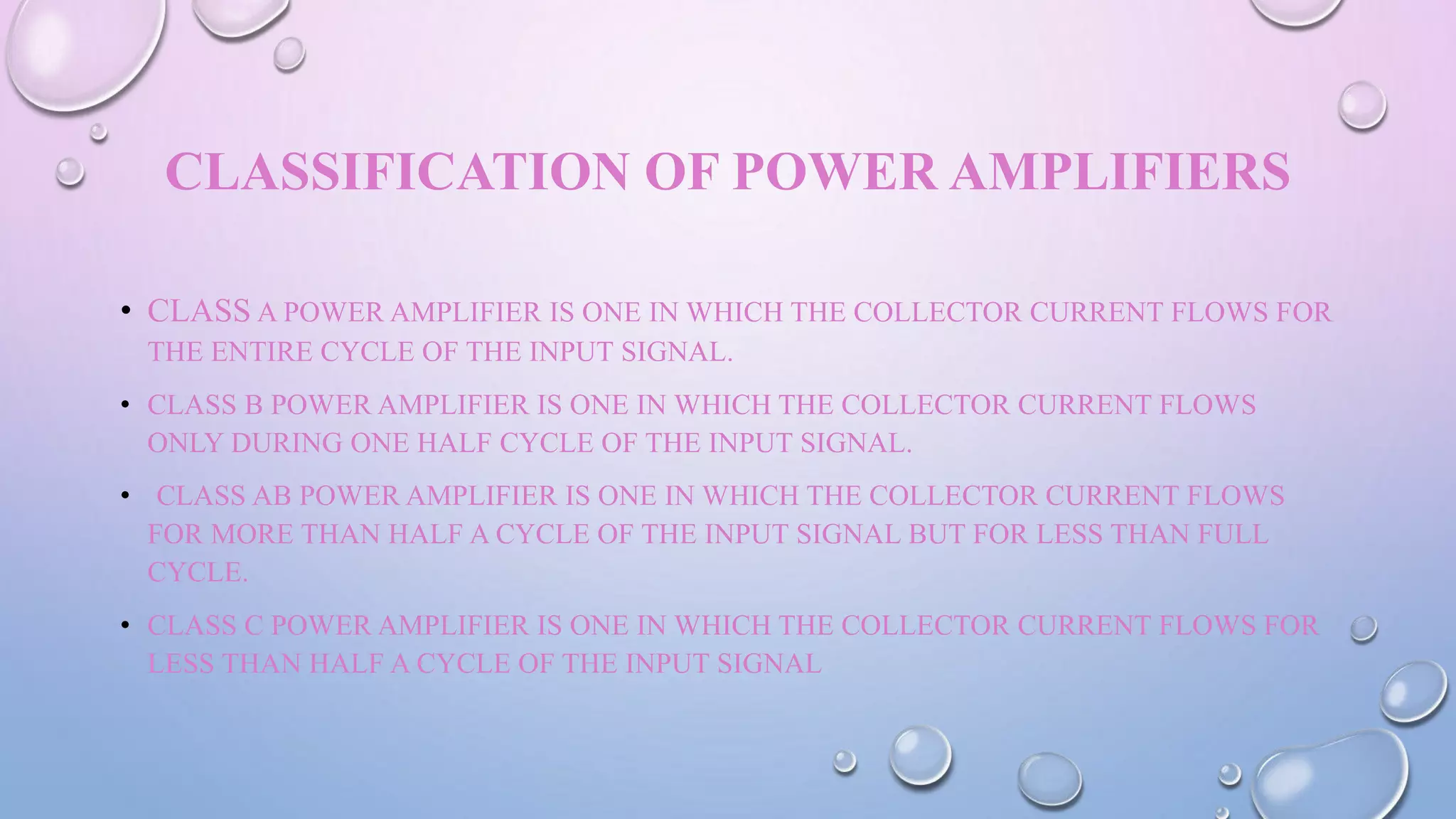 Classification of power amplifiers | PPT