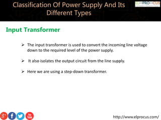 Classification of power supply and its different types | PPTX