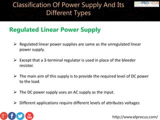 Classification of power supply and its different types | PPTX