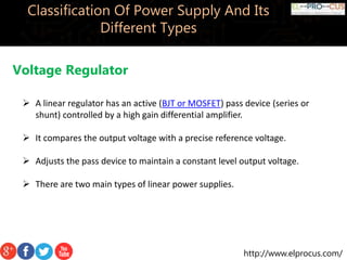 Classification of power supply and its different types | PPTX