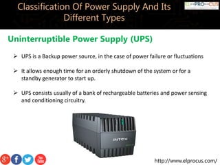Classification of power supply and its different types | PPTX