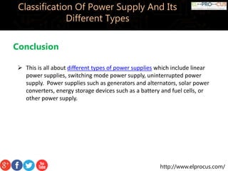 Classification of power supply and its different types | PPTX