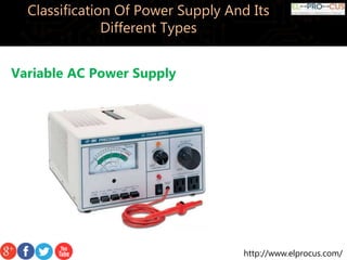 Classification of power supply and its different types | PPTX