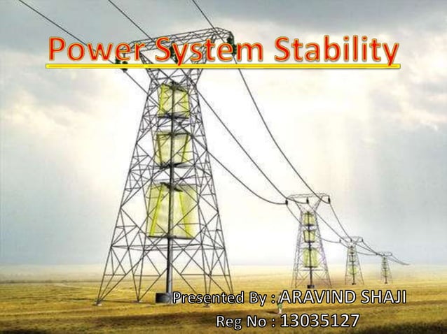 Classification Of Power System Stability | PPT