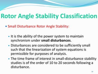 Classification Of Power System Stability | PPTX
