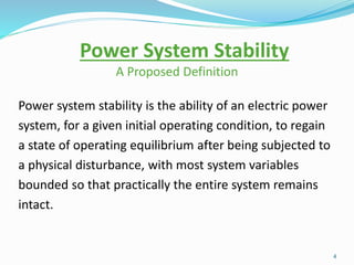 Classification Of Power System Stability | PPTX