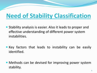 Classification Of Power System Stability | PPTX