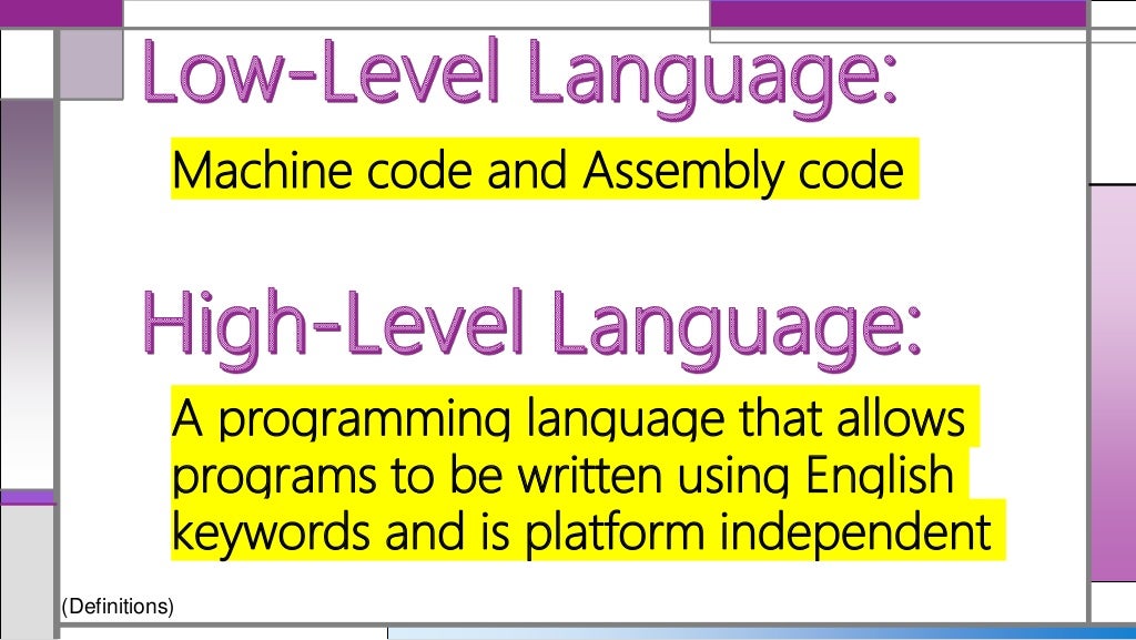 Classification Of Programming Languages