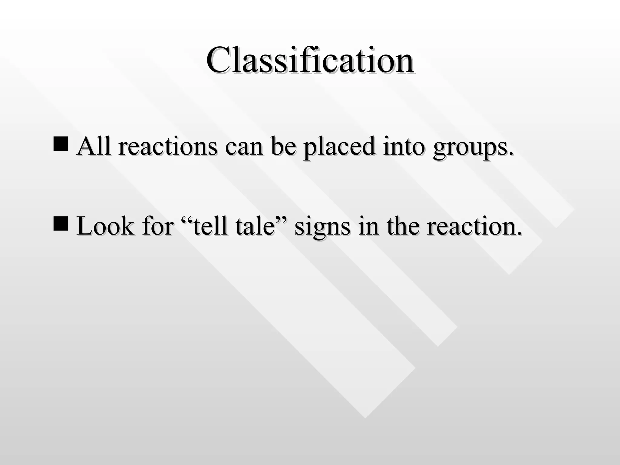 Classification of Reactions | PPT