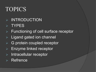 Classification of receptors family by vivek sharma | PPTX