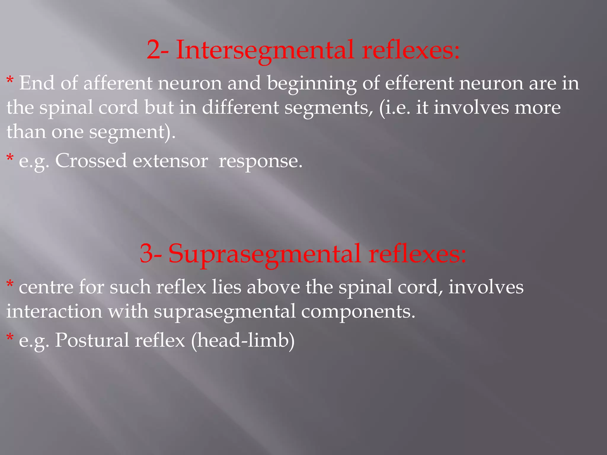 Classification of reflexes | PDF