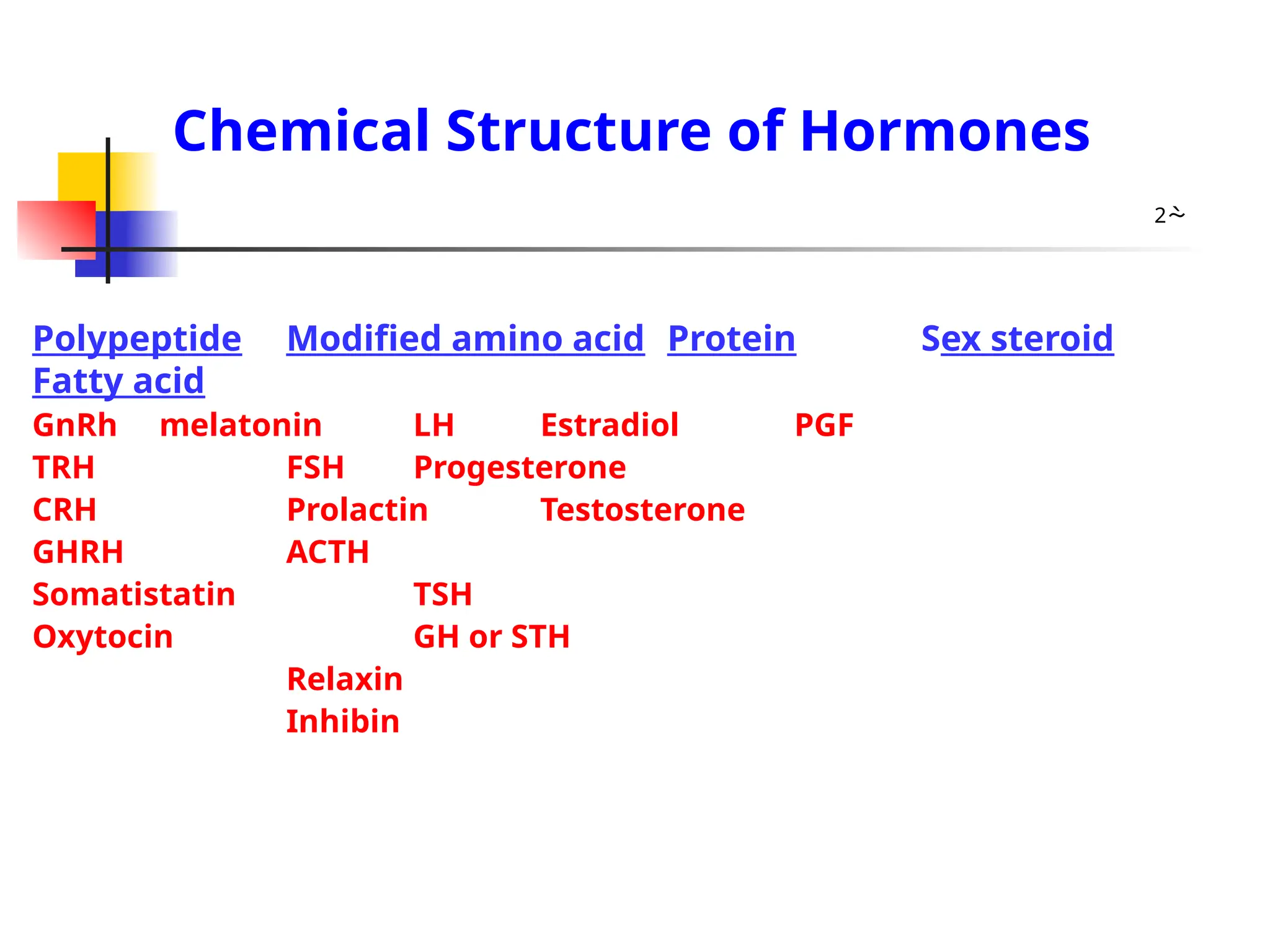 Classification of Repro hormones Bovines. pptx | PPTX