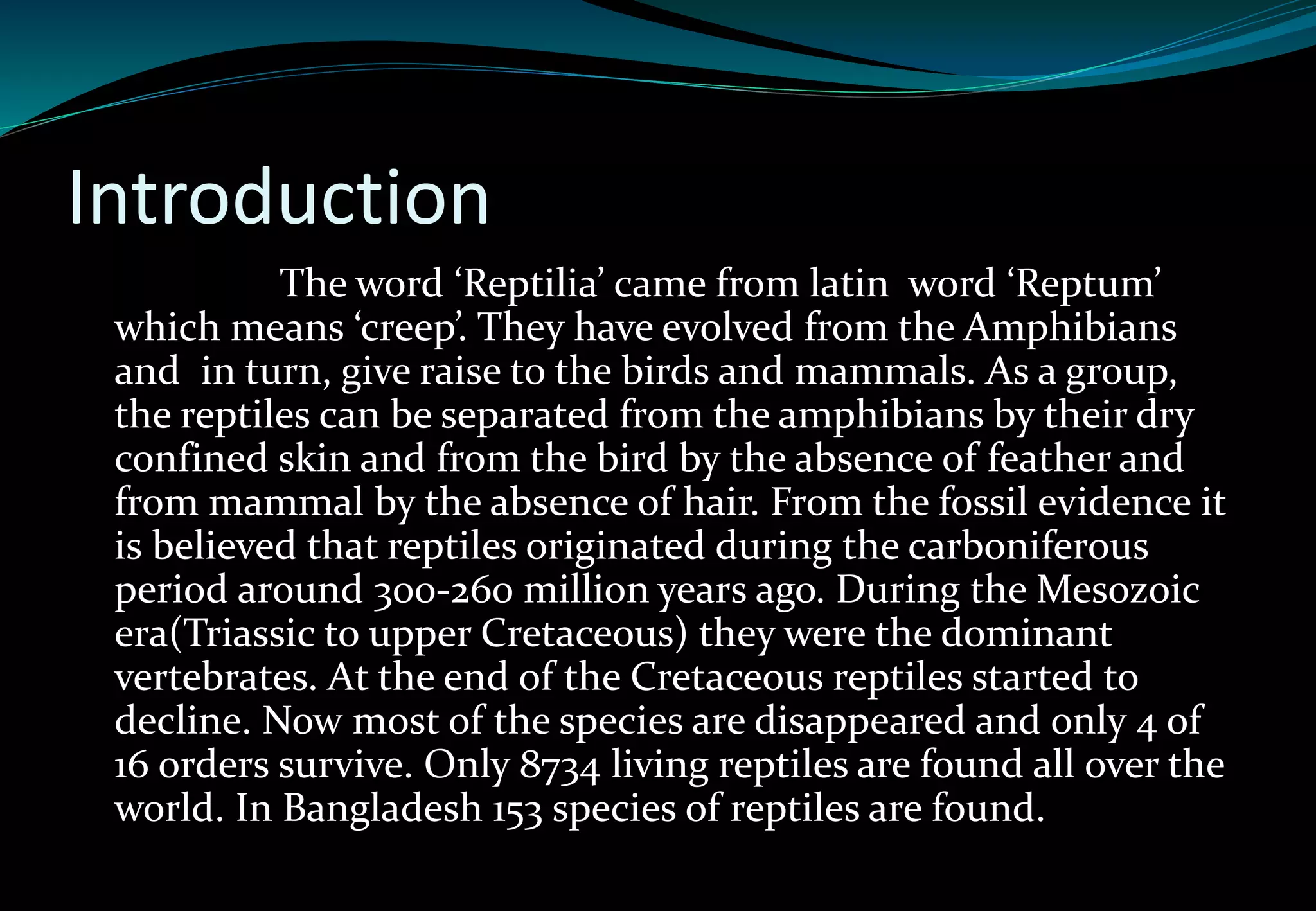 Classification of reptiles | PPTX
