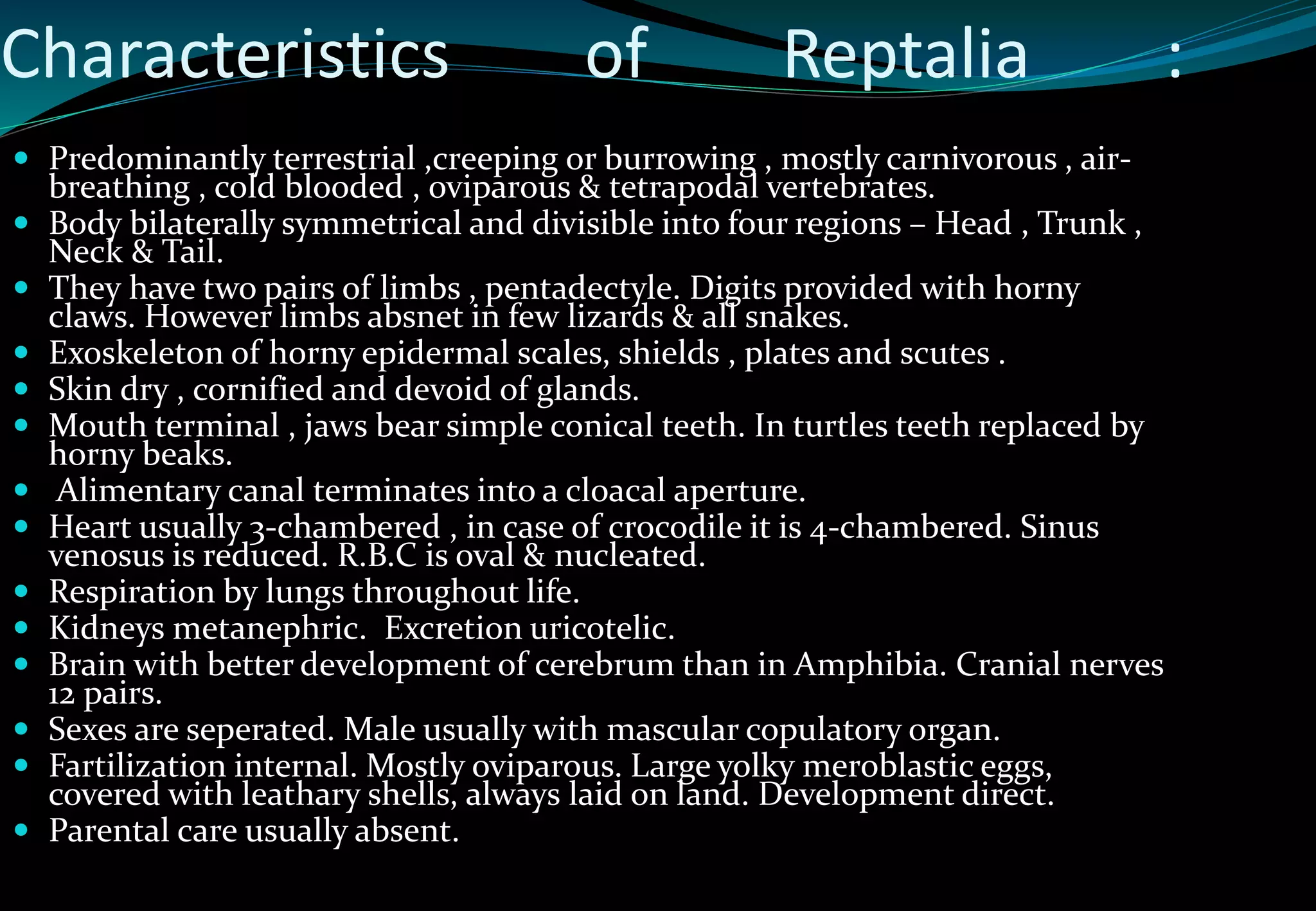 Classification of reptiles | PPTX