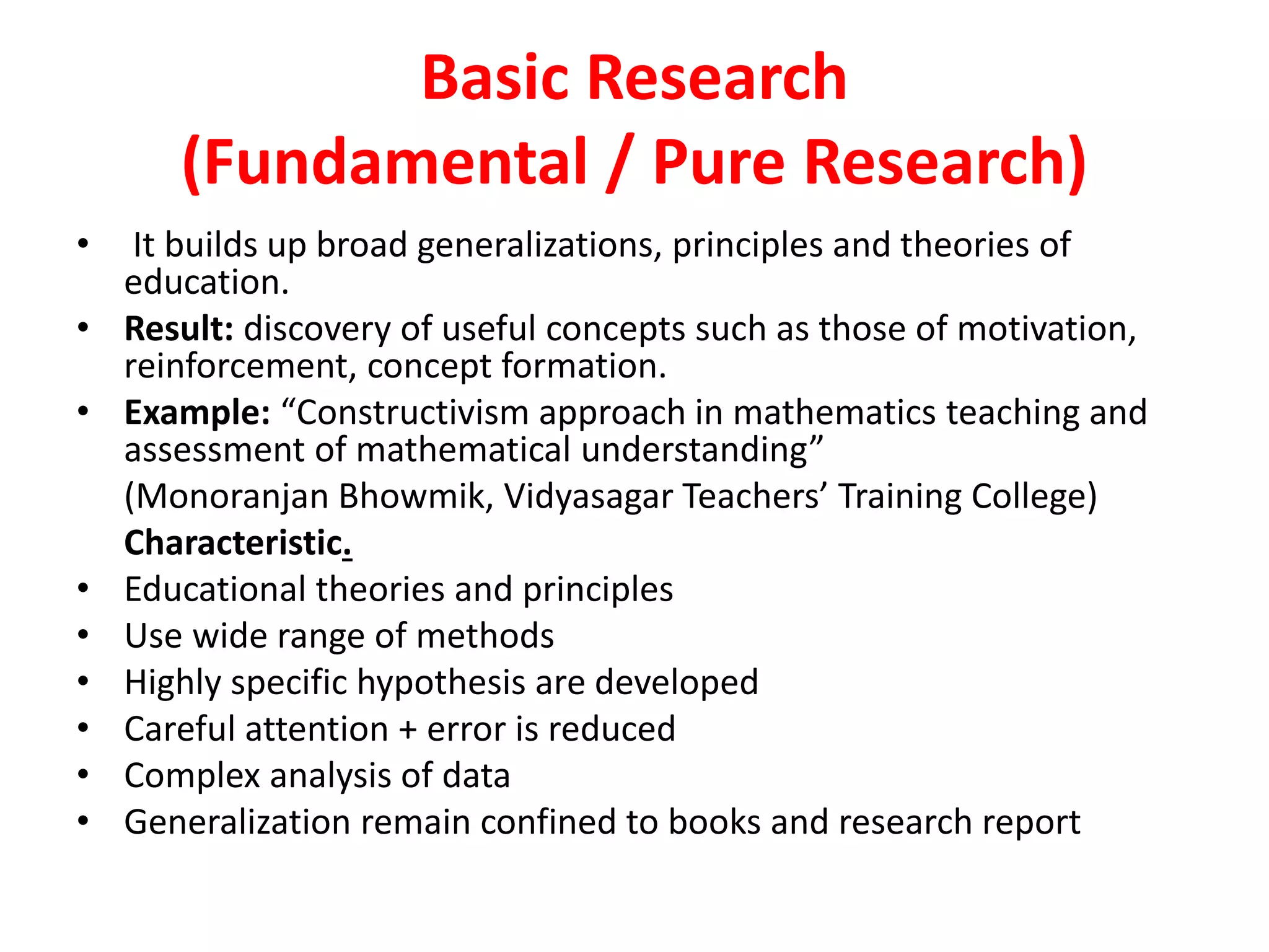 Classification of research | PPTX