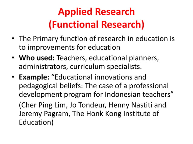Classification of research | PPTX