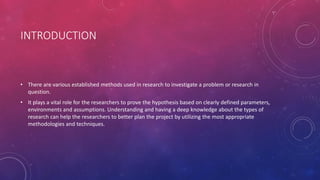 CLASSIFICATION OF RESEARC. Different types on the basis of nature ...