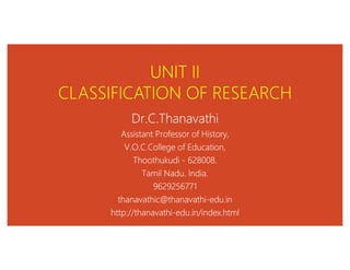 Classification of research-unit 2 | PPT