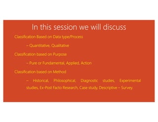 Classification of research-unit 2 | PPT