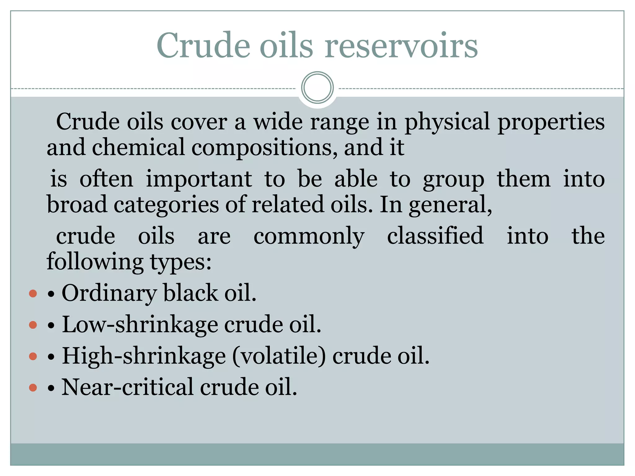 Classification of reservoirs | PPTX