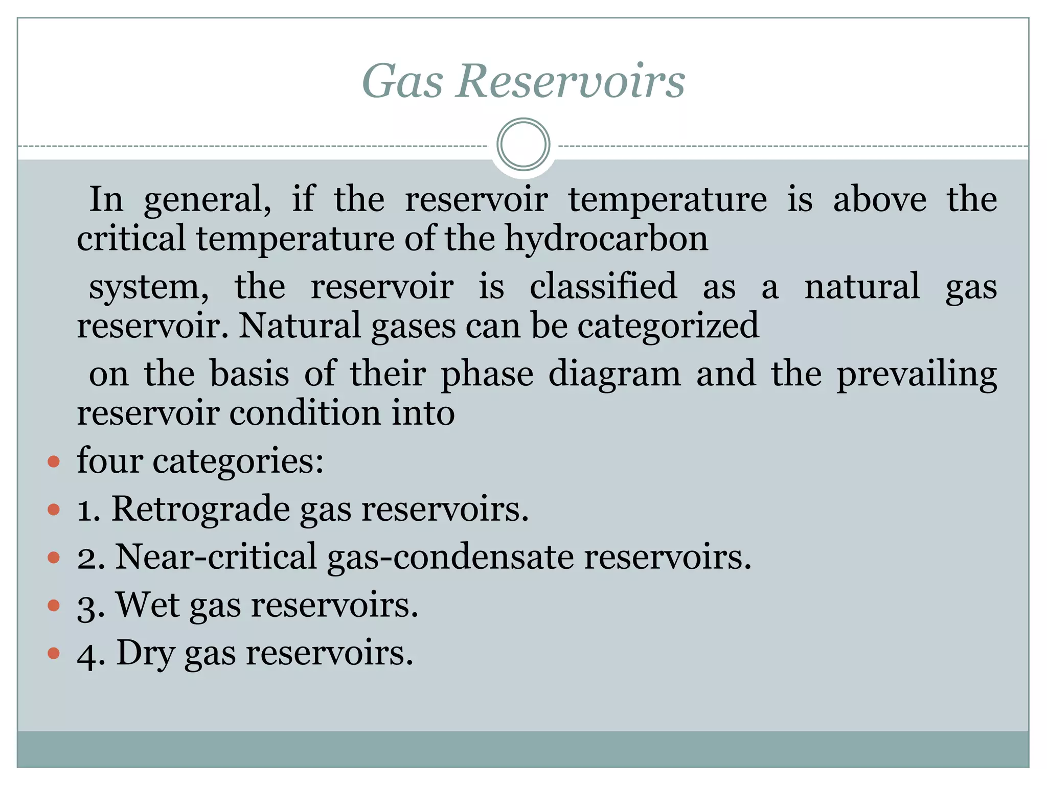 Classification of reservoirs | PPTX