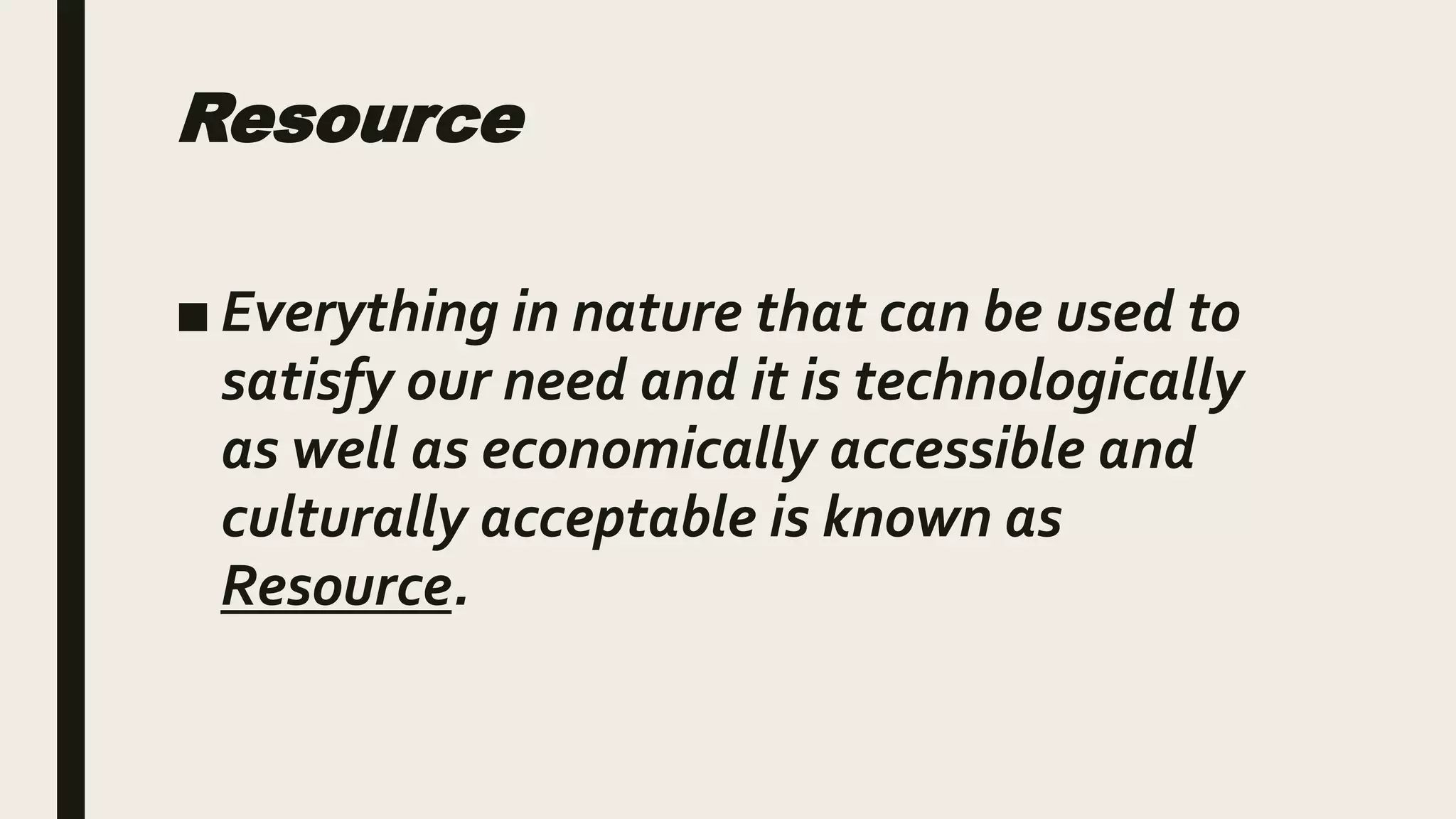 Classification of resources | PPTX