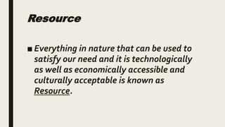Classification of resources | PPTX
