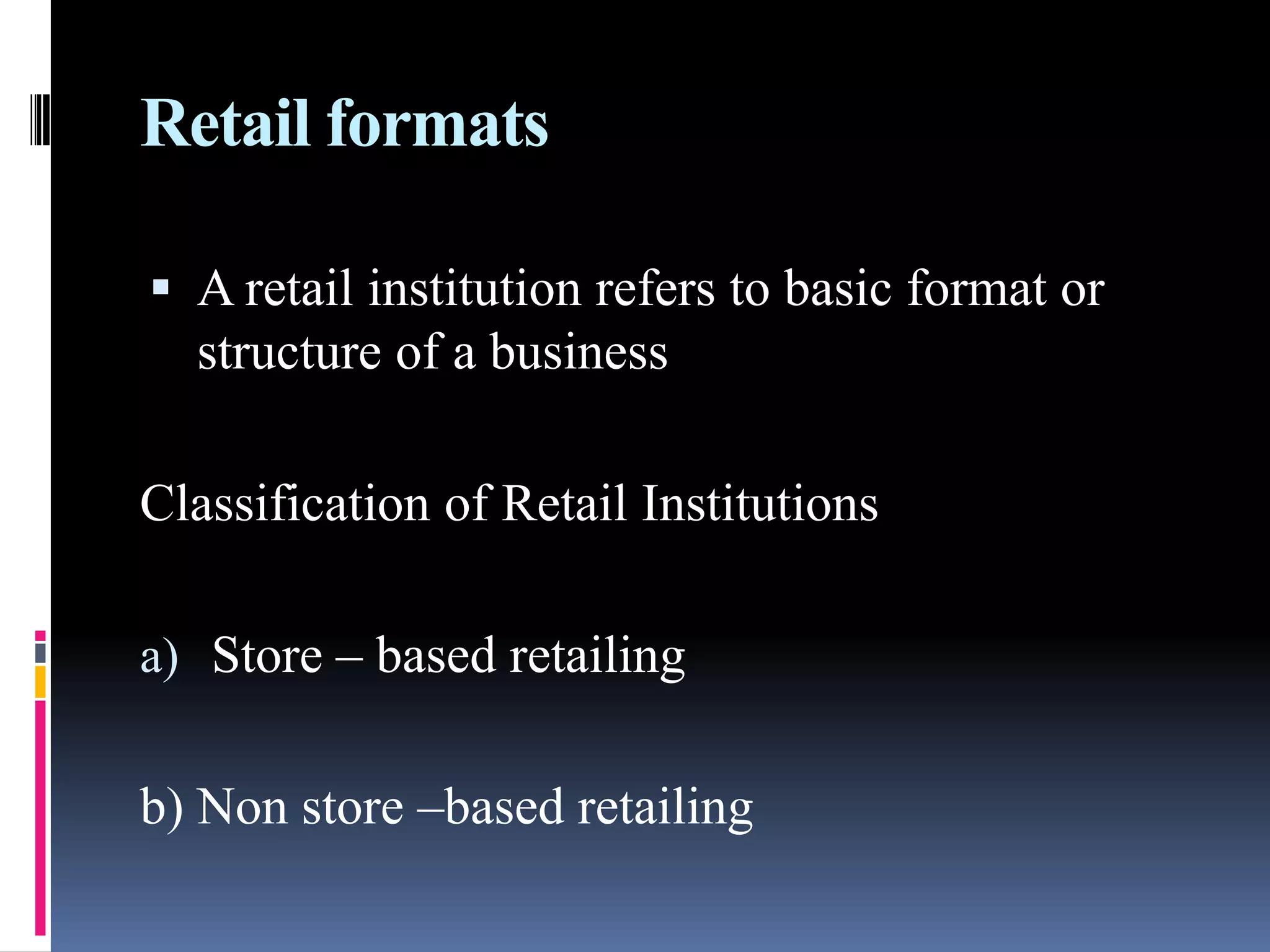 Classification of retailing | PPTX