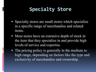 Classification of retailing | PPTX