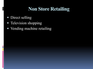 Classification of retailing | PPTX