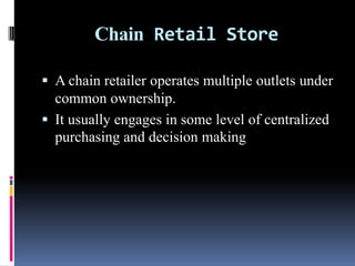 Classification of retailing | PPTX