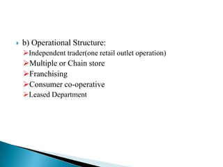 Classification of retail units | PPT