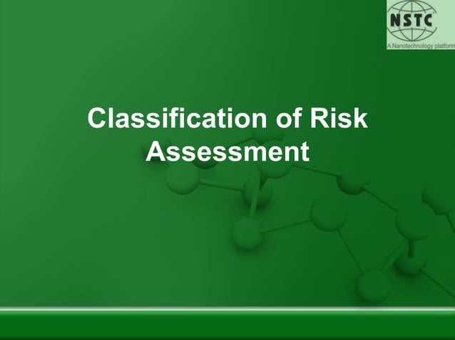 Classification of risk assessment | PPTX