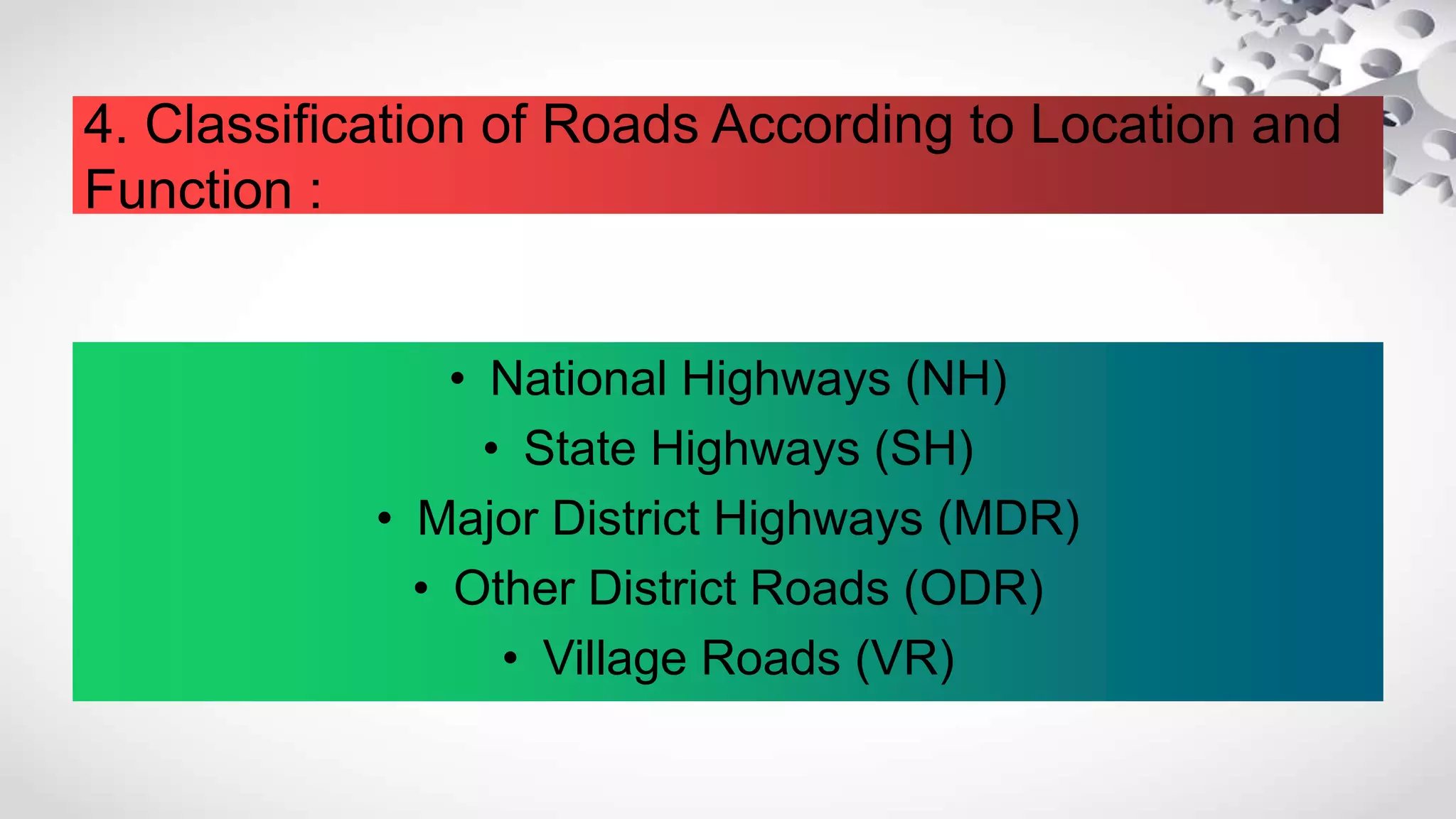 Classification of roads PPT | PPTX
