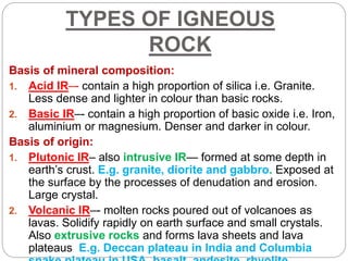 Classification of rocks | PPTX