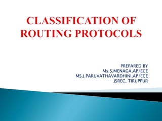 Classification of routing protocols | PPTX