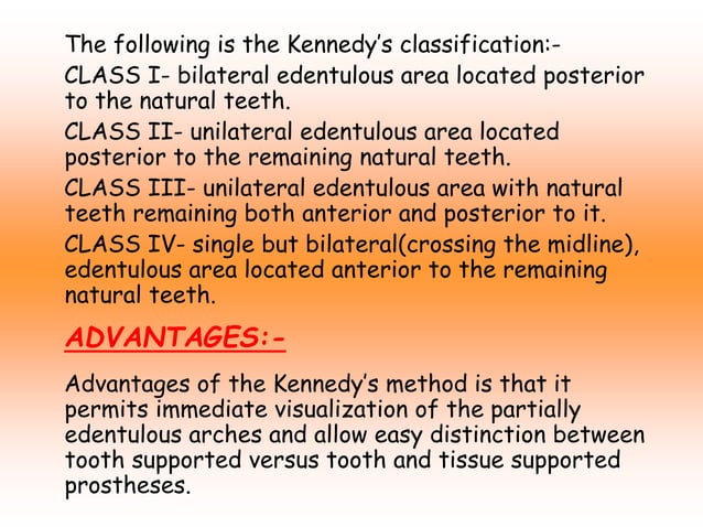 CLASSIFICATION OF RPD.ppt | Dental Health | Diseases and Conditions