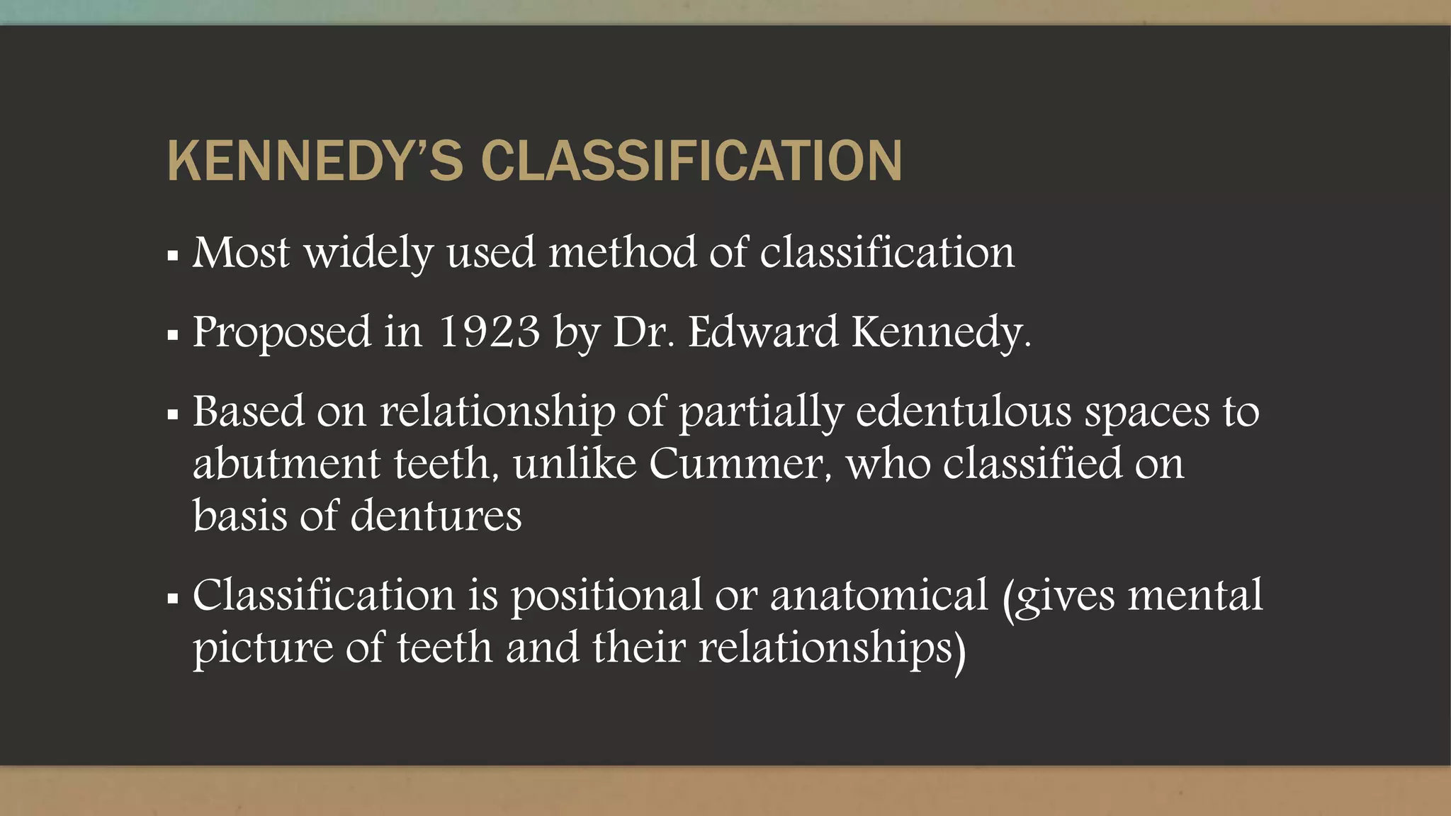 Classification of rpd (lecture) | PPSX
