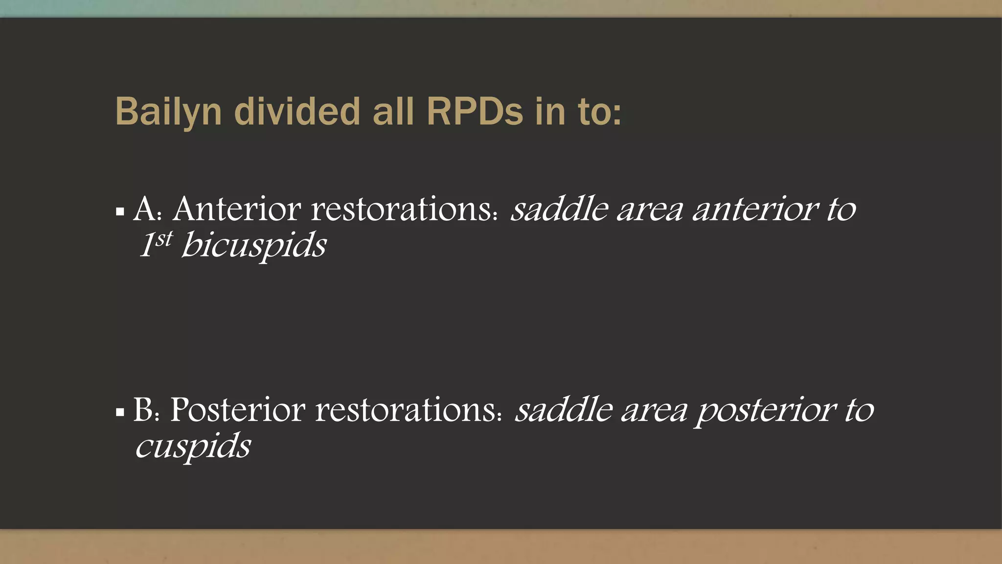Classification of rpd (lecture) | PPSX