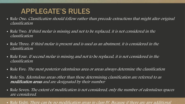 Classification of rpd (lecture) | PPSX