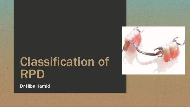 Classification of rpd (lecture)