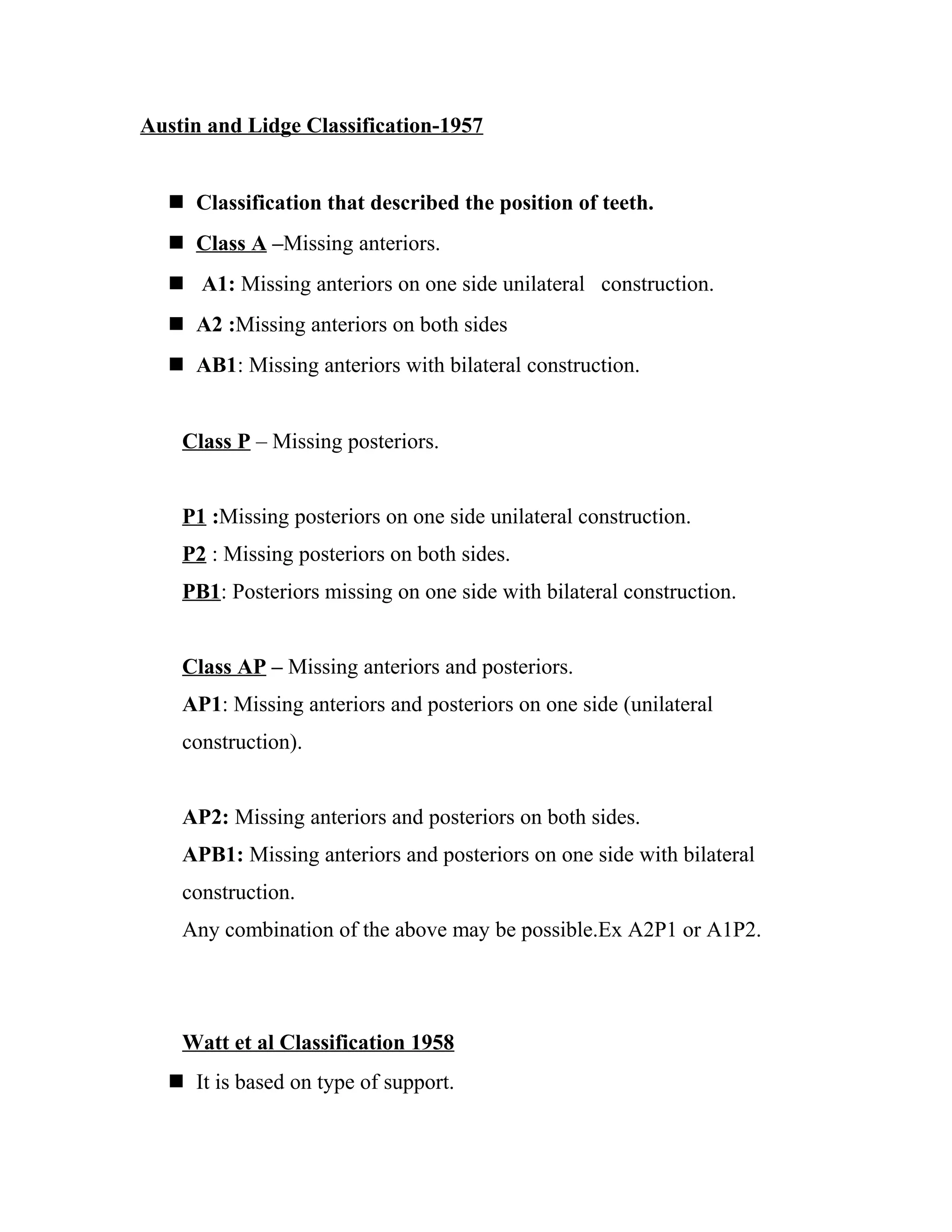 Classification of RPD/cosmetic dentistry course by Indian dental ...