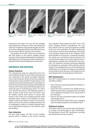 Classification of sagittal root position in relation to the anterior ...