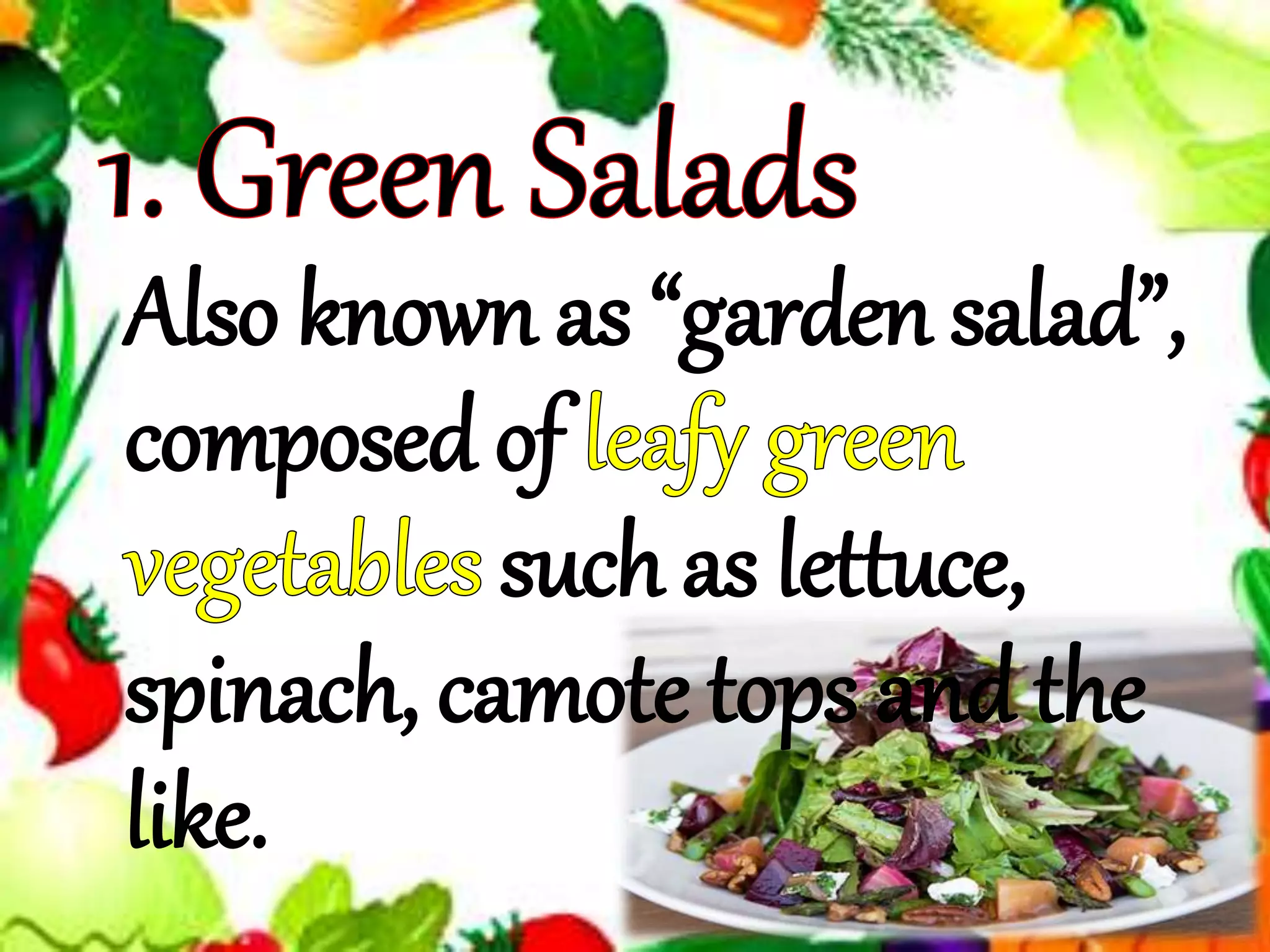 Classification of salad | PPTX