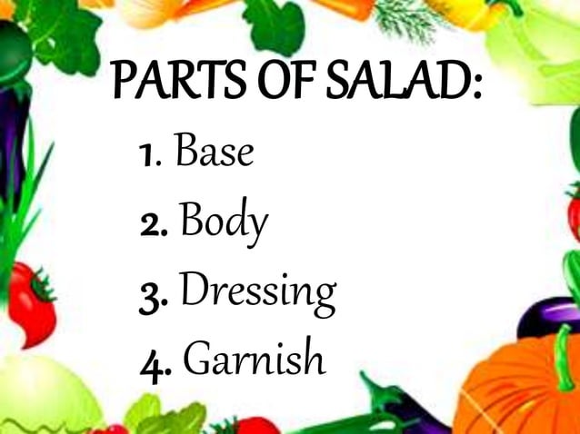 Classification of salad | PPTX