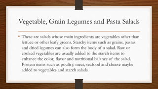 Classification of salad according to ingredients | PPTX