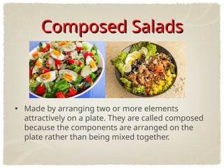 Prepare salads and dressings in the Kitchen | PPT