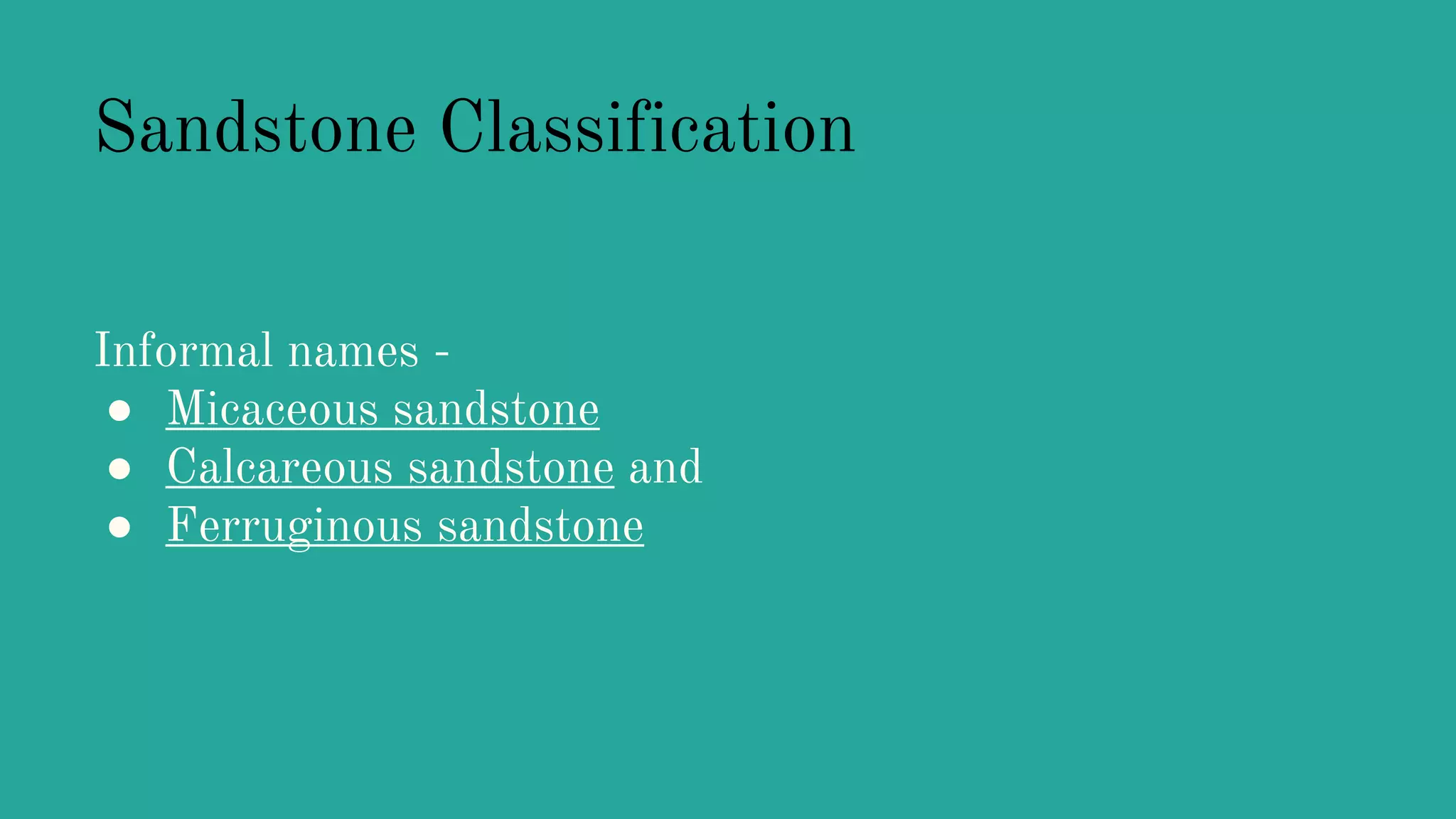classification of sandstone | PPTX