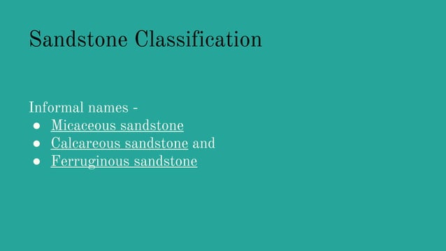 classification of sandstone | PPTX | Geology | Science