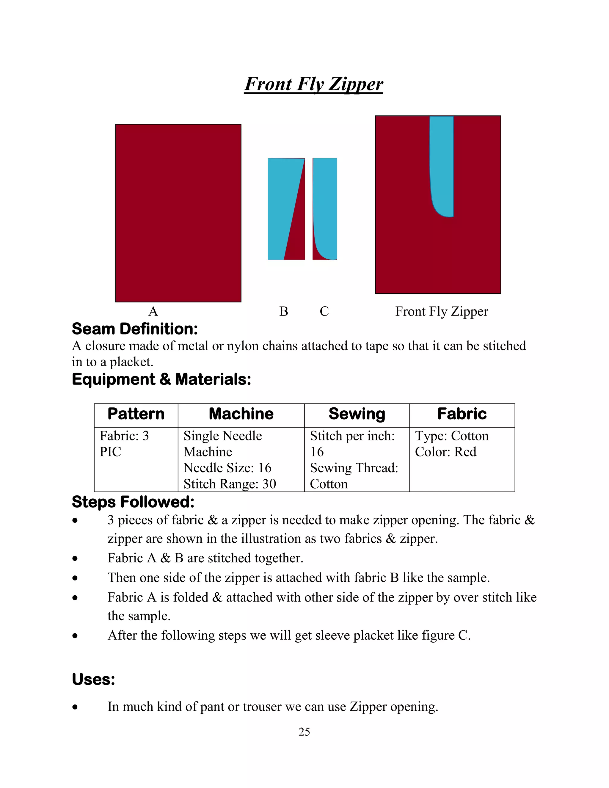 Classification of seam, sewing method and use | PDF